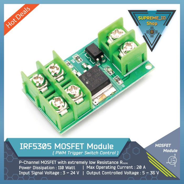Jual IRF5305 F5305 S High Power P-Channel MOSFET Module PWM Trigger ...