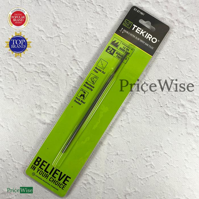 Jual Double Extra Slim Taper Saw Files 5 inch Tekiro Kikir Gergaji ...