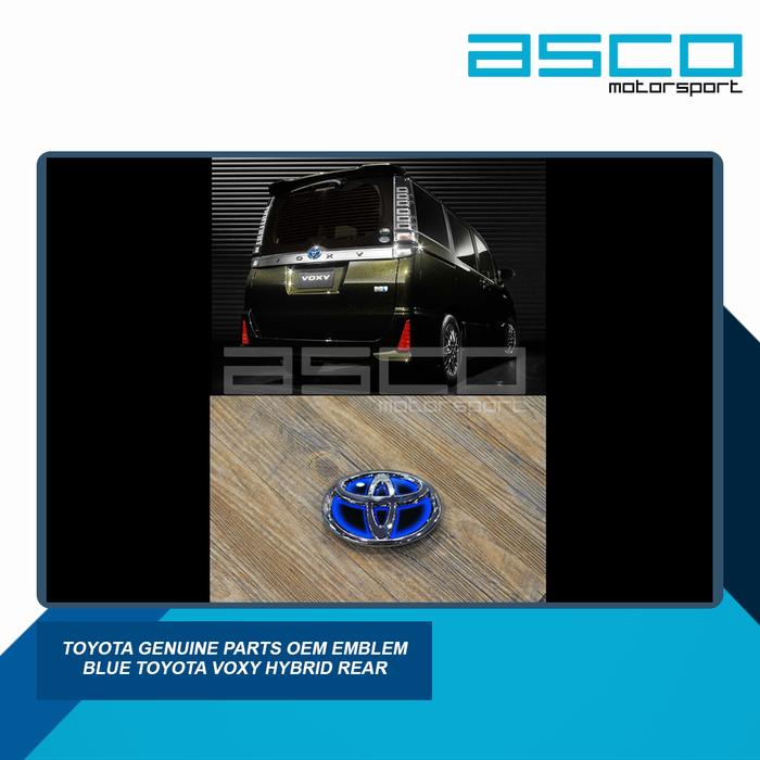 Jual Toyota Genuine Parts OEM Emblem Blue Toyota Voxy Hybrid Rear ...