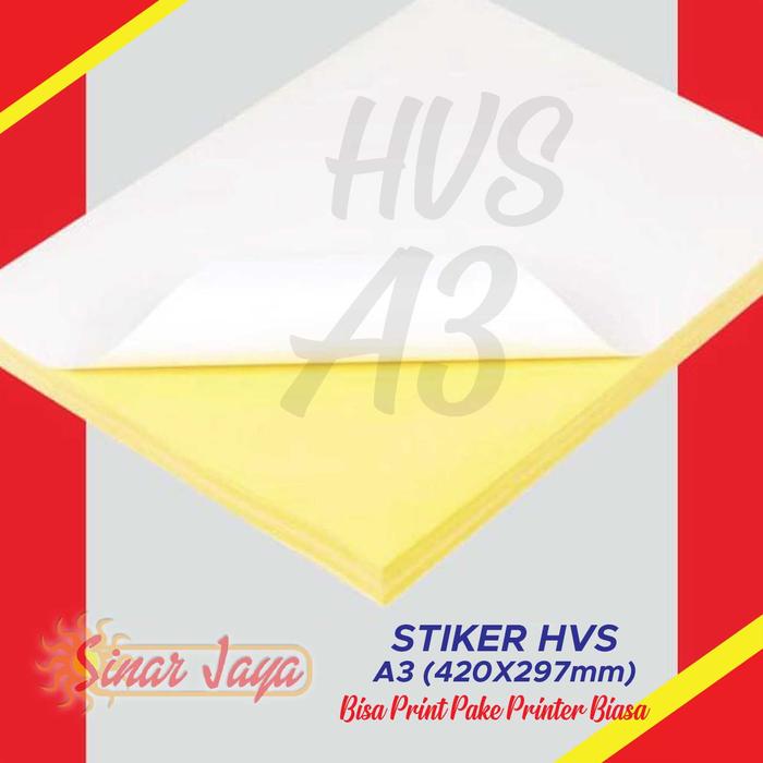 Jual Stiker HVS | Sticker HVS Ukuran A3 (420x297mm) Polos - Kota ...