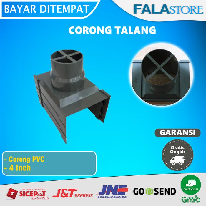 Jual Corong Talang Kotak Persegi 4 Inch Pipa PVC Lubang Pembuangan Air ...