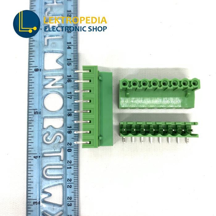 Jual Terminal Blok 8p 8 pin 5.08mm Plugable Connector Konektor Hijau ...
