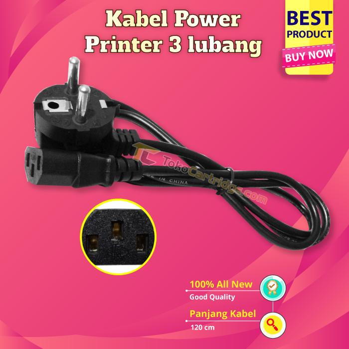 Jual Kabel Power 3 Lubang CPU Komputer Ke Listrik Cable Adaptor Printer ...