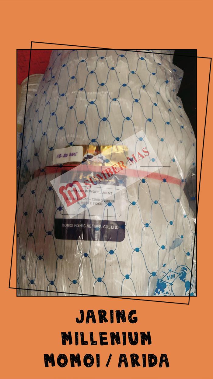 Jual jaring millenium momoi / arida 0 20 x 10 ply x 5 inch berat 10kg ...