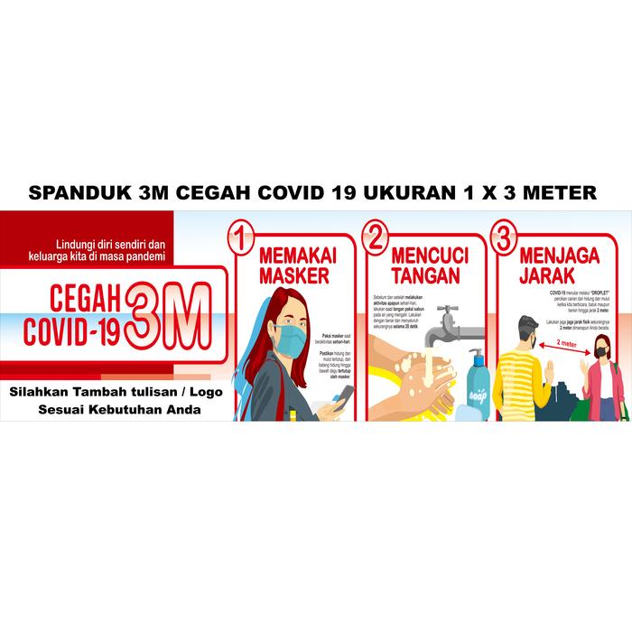 Jual Spanduk Cegah Covid19 - 3M ukuran 1 x 3 meter - Jakarta Pusat ...