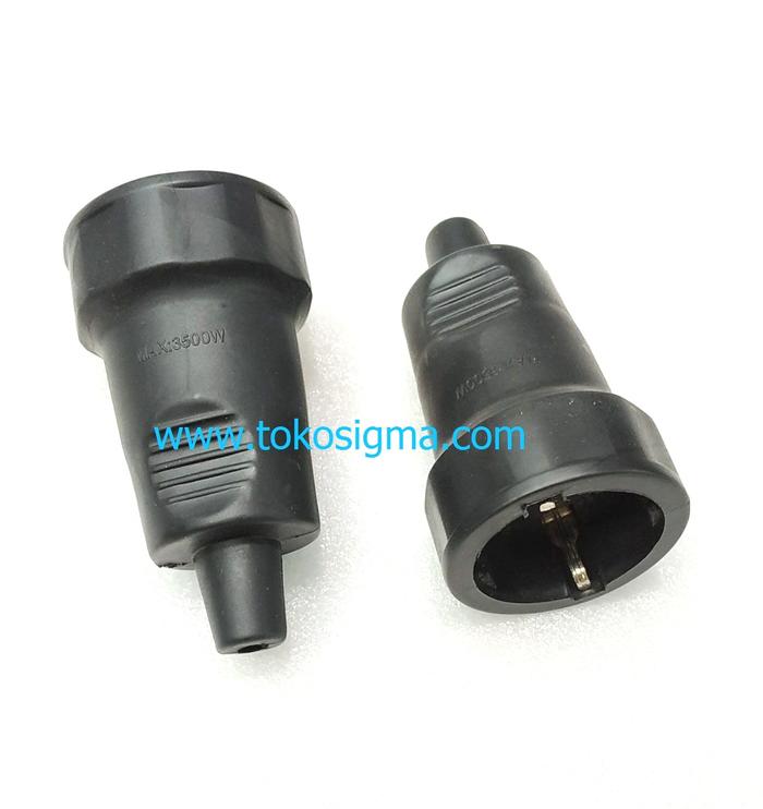 Jual Colokan Schuko EU Female DIY Rewire Kontra Steker Karet 16A 220V ...