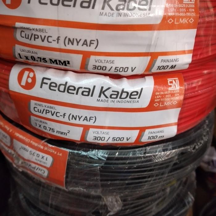 Jual kabel federal cu/pvc-f(NYAF)1×0,75 100meter - Jakarta Pusat ...