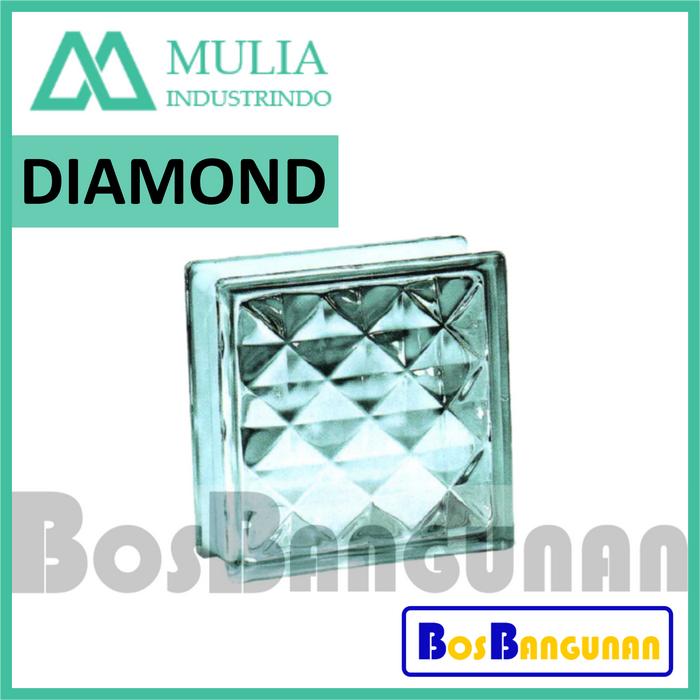 Jual MULIA Glass Block DIAMOND / Kaca Glass Blok MULIA DIAMOND 19x19x9 ...