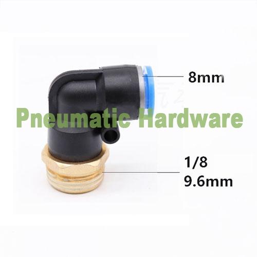 Jual Fitting Elbow Pneumatic Connector Drat 1/8 " Selang 8MM PL8 - 01 KB77 - Jakarta Utara ...