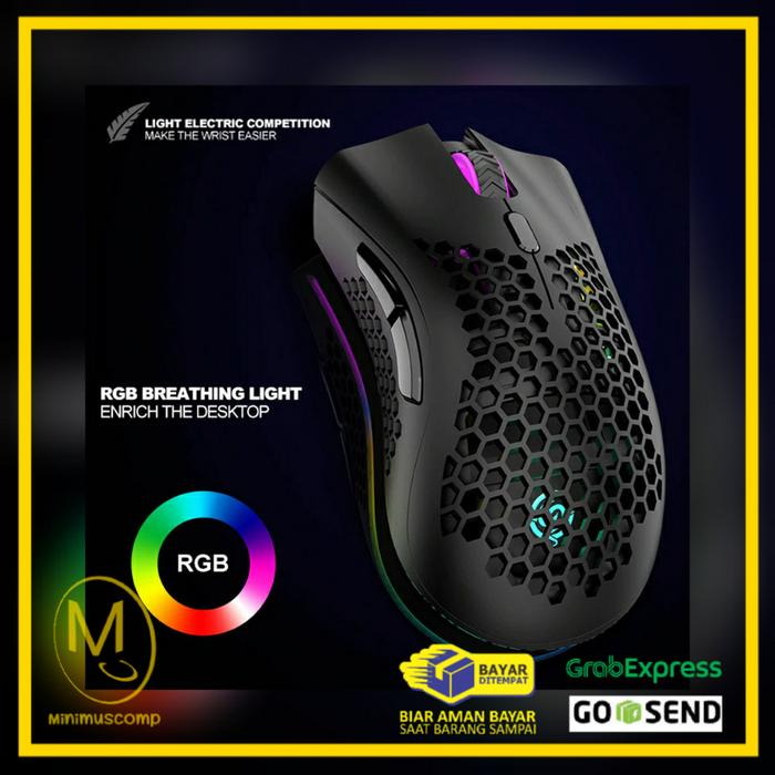 Jual K-SNAKE Mouse Gaming Wireless RGB Honeycomb 3 DPI Gear 2.4GHz ...