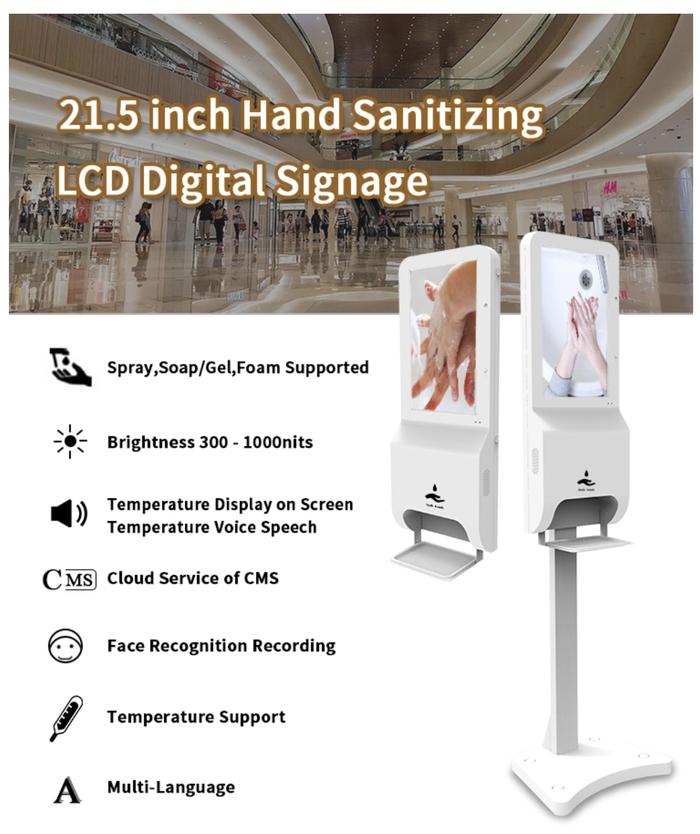 Jual Sensor Suhu Tubuh Sanitizer Kiosk Non Touch Thermometer - Jakarta ...