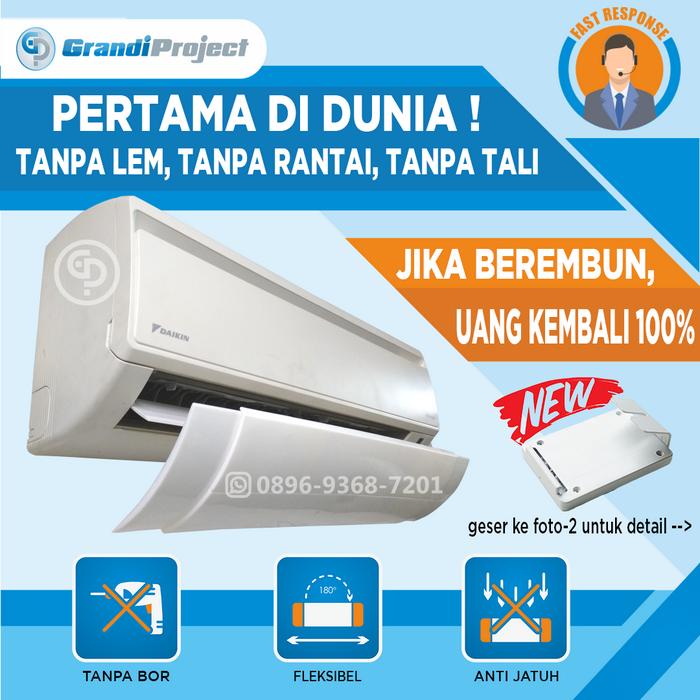 Jual AC Air Screen Cover | Reflektor / Talang / Penahan Hembusan Angin ...