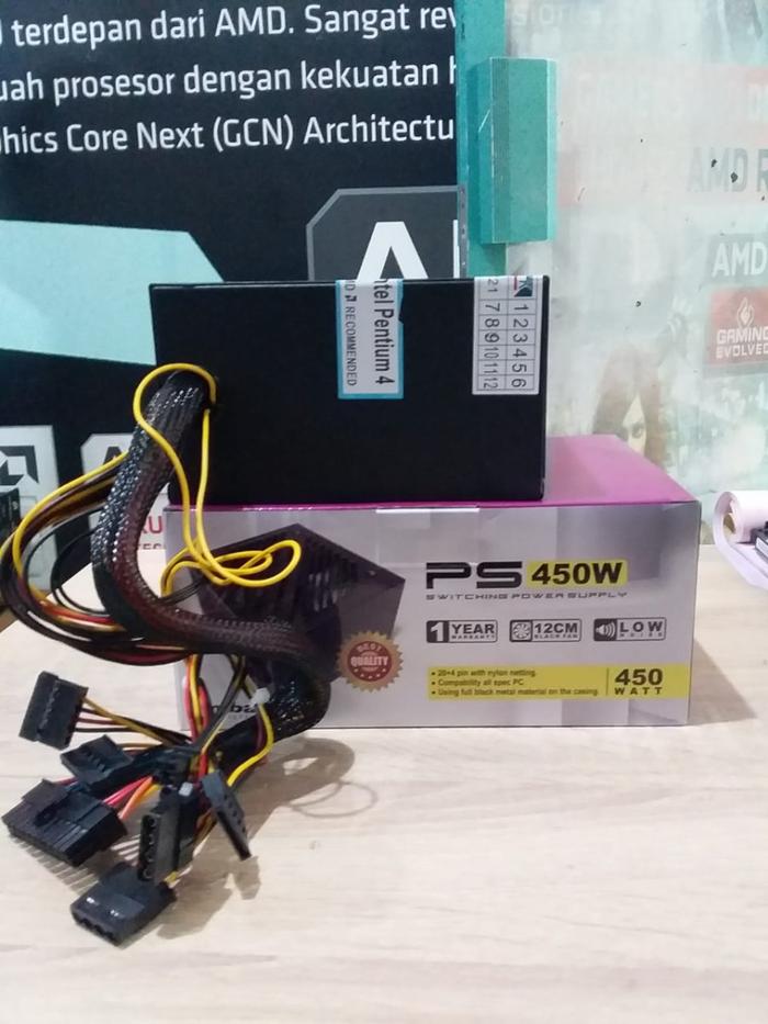 Jual Power Supply Simbadda 450W BOX 24 + 4 Pin 3 Sata 2 Molex - Jakarta ...