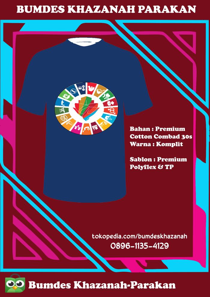 Jual Kaos SDGS Logo Bulat (Bisa Tambah Desain) - S, Tambah Desain - Kab ...