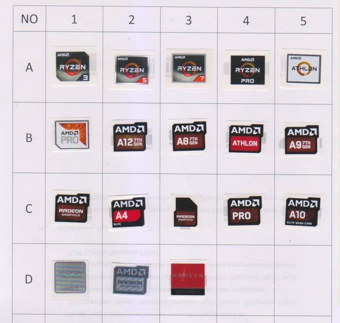 Jual Sticker stiker AMD Ryzen VGA AMD dan AMD lainnya - Kota Banda Aceh ...
