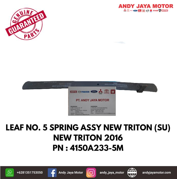 Jual LEAF NO. 5 SPRING ASSY NEW TRITON (SU), NEW TRITON PN : 4150A233 ...