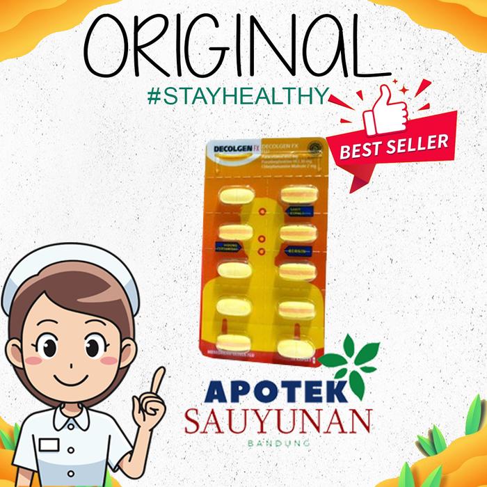Jual ORIGINAL DECOLGEN FX MEREDAKAN GEJALA FLU 1 LEMBAR ISI 10 KAPLET ...