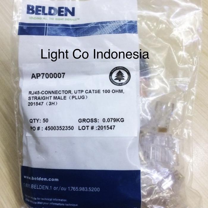 Jual Konektor BELDEN RJ45 CAT 5E / CAT 6 / konektor belden rj45 cat6 ...