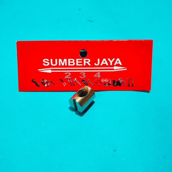 Jual Mur palang MINUS M6 x 10 x 13 putih / Mur guling / Mur dipan furni ...