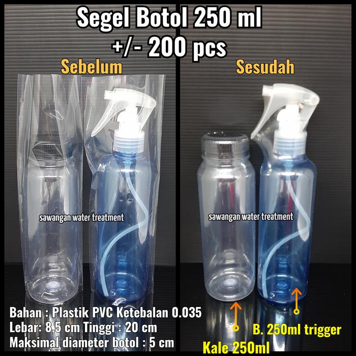 Jual SEGEL PLASTIK BOTOL 250 ML / PLASTIK SHRINK BOTOL 250 ML / SEGEL ...