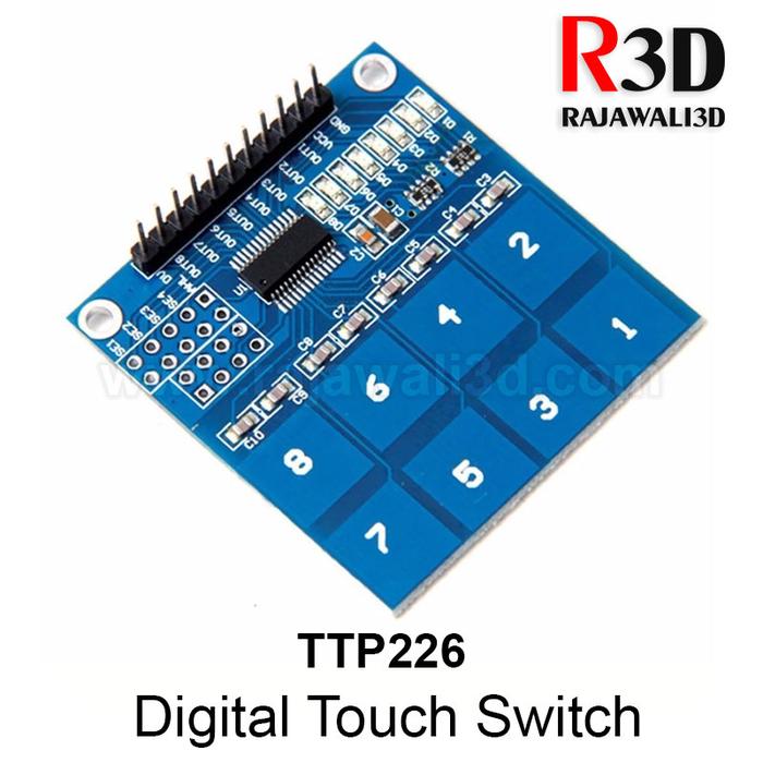 Jual TTP226 8 Channel Digital Capacitive Switch Touch Sensor Module - Kab. Temanggung ...