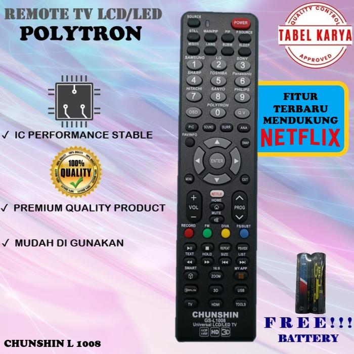 Jual REMOTE REMOT TV LCD LED POLYTRON SMART TV MULTI UNIVERSAL ...