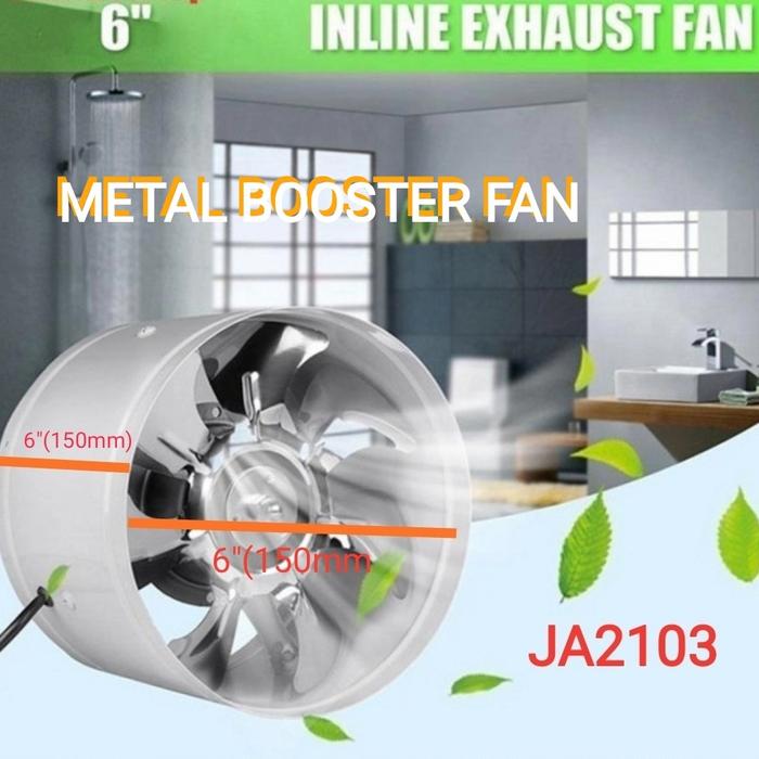Jual Metal Inline Booster Fan 6"/Exhaust 150mm/ Duct Fan 40 Watt Air ...
