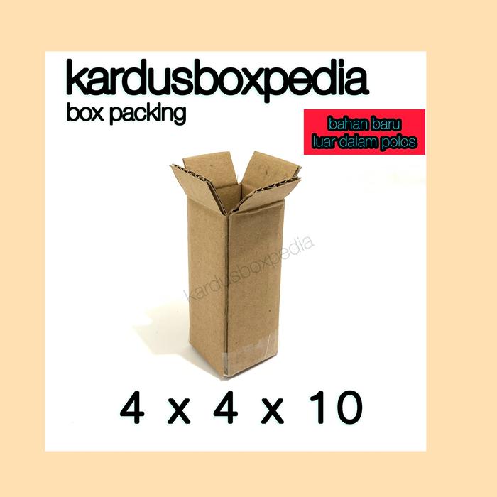 Jual corrugated box BARU 4x4x10 POLOS kardus/karton packing packaging ...