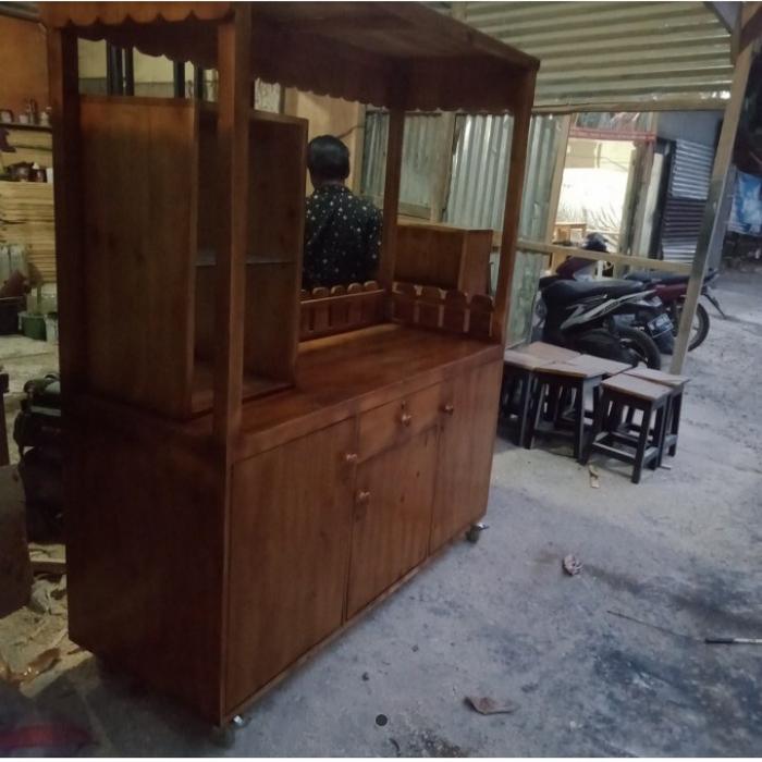 Jual gerobak buat mie ayam dan bakso / gerobak jati Belanda murah ...