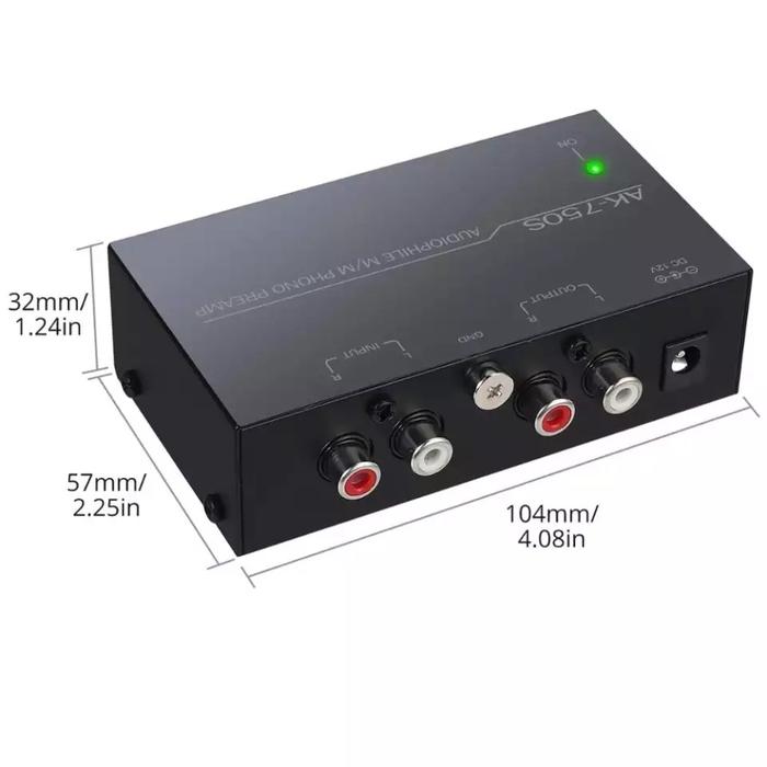 Jual Ak-750s Audiophile Mm Phono Preamp With Level Control For ...