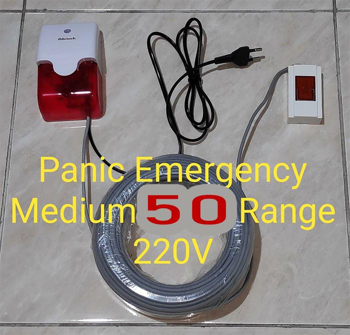 Jual Panic Emergency Button Alarm Set 220V tombol panik MEDIUM RANGE 50 ...