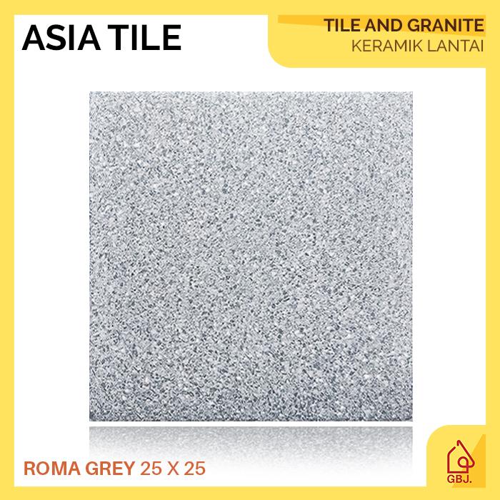 Jual KERAMIK ASIA TILE 25 X 25 ROMA GREY / KERAMIK LANTAI KAMAR MANDI ...