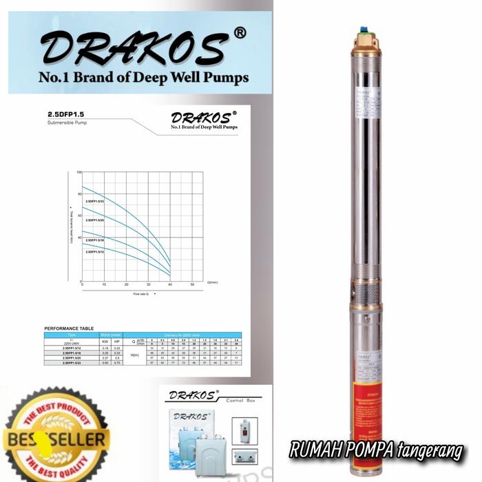 Jual Pompa satelit Drakos 0.75hp casing pipa 2,5 inch SUBMERSIBLE DRAKOS - Kab. Tangerang - Home ...