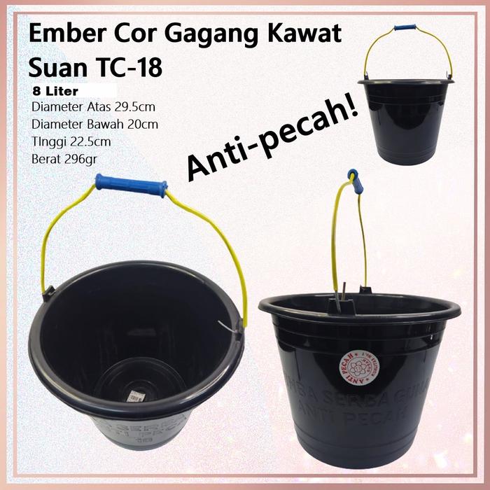 Jual Ember Cor/Ember Hitam Anti Pecah Gagang Kawat 18 Liter - Kab ...