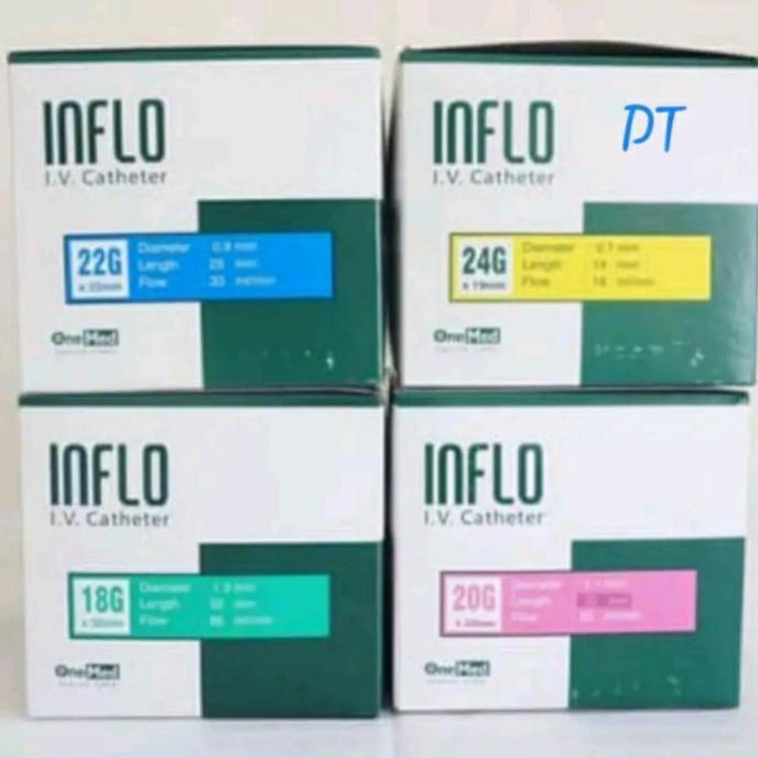 Jual Abocath / Inflo IV Chatheter Onemed / Jarum Infus 18 / 20 / 22 ...