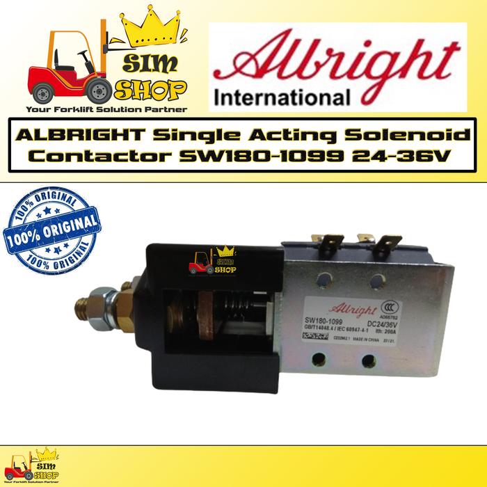 Jual ALBRIGHT Single Acting Solenoid Contactor SW180-1099 24-36V - Kota ...