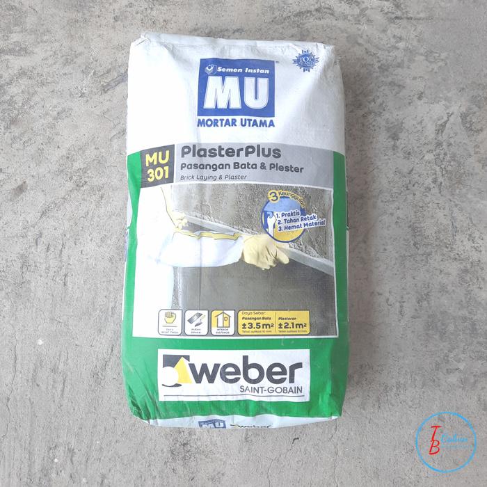 Jual MU 301 Semen Plester dan Perekat Bata 40 KG / Plaster Plus MU 301 ...