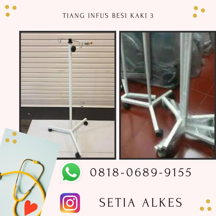 Jual tiang infus besi kaki 3/standar infus/standart tiang infus - Kota ...