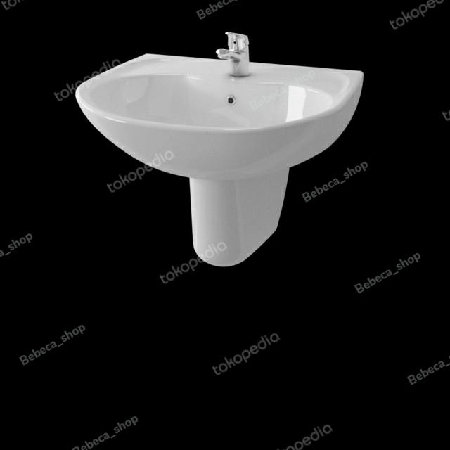 Jual Wastafel TOTO LW240CJ/LW240HFJ W/F Comp Set Tanpa Kran Dingin ...
