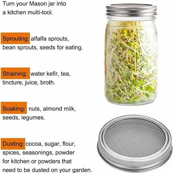 Jual Ball Mason Jar - Sprouting Lid / Strainer Wide Mouth - Tutup ...