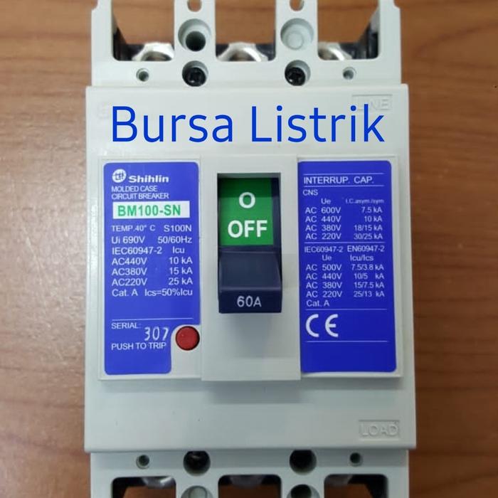 Jual MCCB SHIHLIN BM100-SN 3 Pole 75A 100A - Jakarta Pusat - BursaListrik | Tokopedia