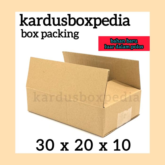 Jual corrugated box BARU 30x20x10 kotak/kardus/karton packing packaging ...