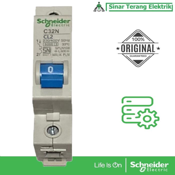 Jual Schneider MCB PLN Kepala Biru C32N 1P 2A 4A CL2 CL4 - 2A - Jakarta ...