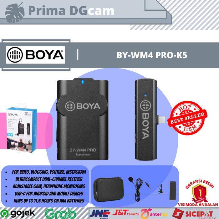 Jual BOYA BY-WM4 PRO-K5 Digital Wireless Omni Lavalier Microphone System - Jakarta Pusat - Prima ...