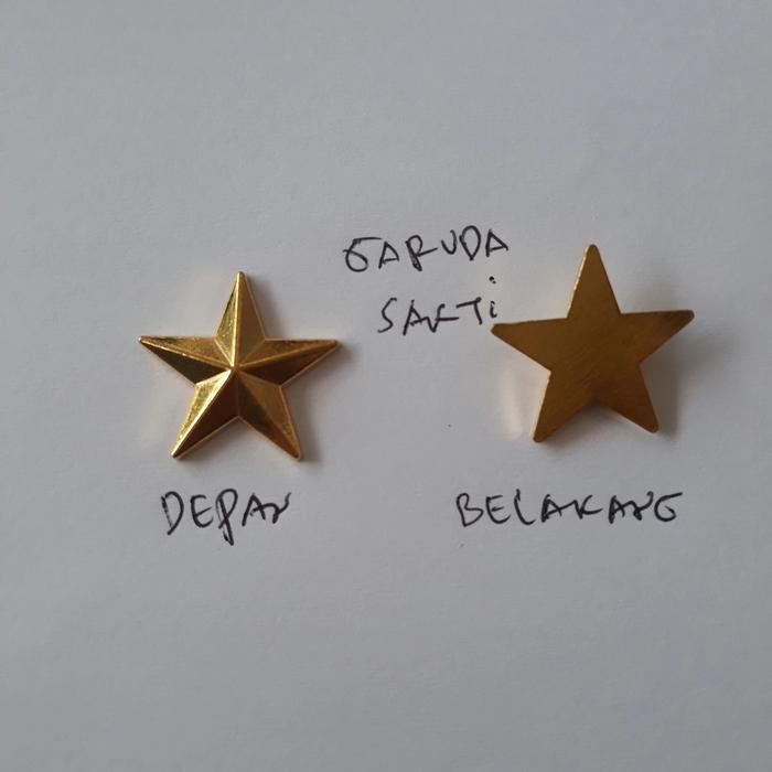 Jual pin bintang 1,2 cm polos - gold, 1,2 cm - Jakarta Timur - garuda ...
