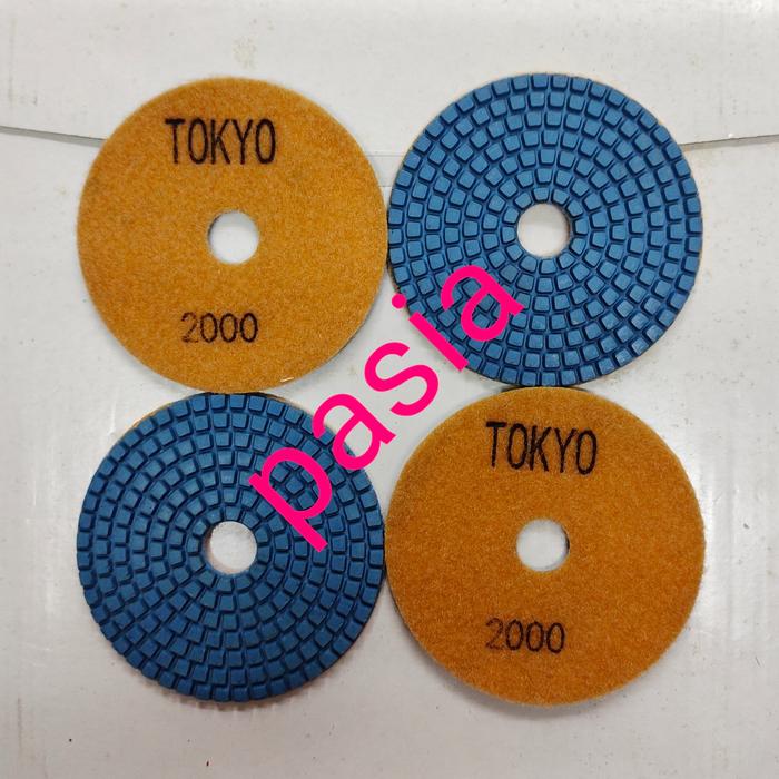 Jual Polishing Diamond Pad 4" Grit 2000 TOKYO KOSOKU poles marmer ...