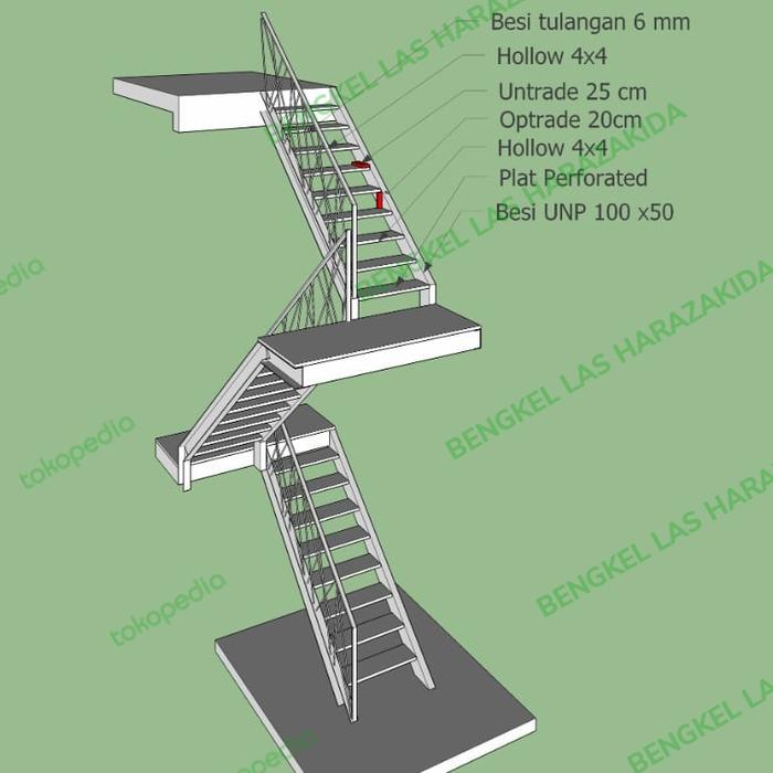 Jual 3D TANGGA SERVIS - Jakarta Barat - CV LAS HARAZAKIDA | Tokopedia