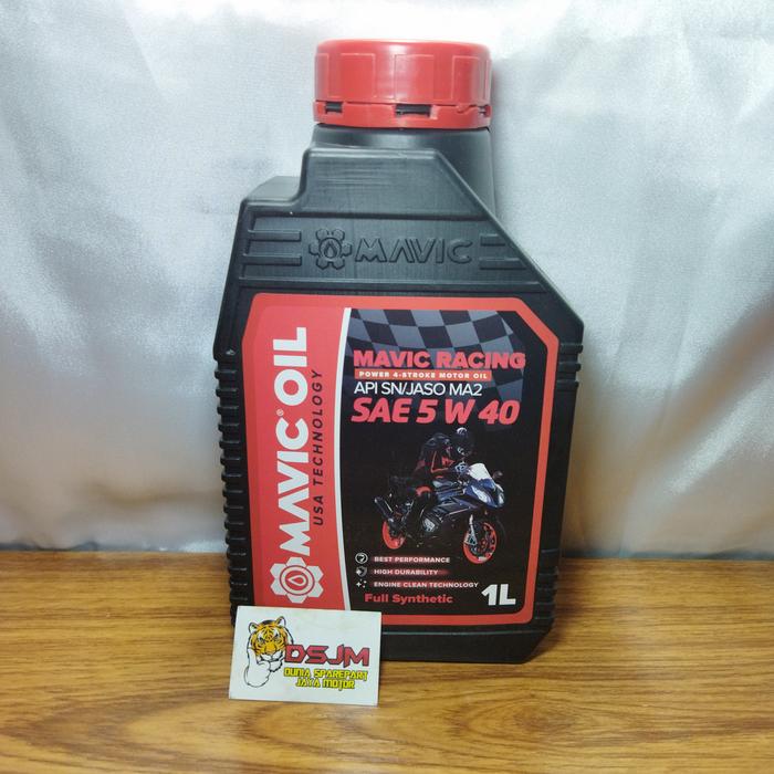 Jual Mavic Racing Power 4 Stroke Motor Oil API SN JASO MA2 SAE 5 W 40 ...