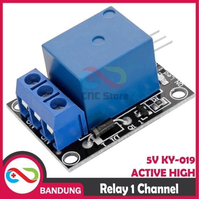 Jual MODULE RELAY 5V 1 CHANNEL 5V KY-019 ACTIVE HIGH TRIGER RELAY 1 ...