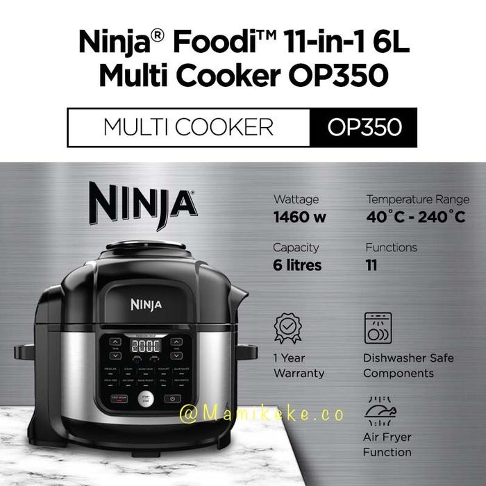 Jual Ninja Foodi Op350 Multi Cooker 6l Air Fryer Presto Slow Cooker Di ...